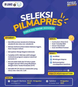 Seleksi Pilmapres Teknik 2023/2024 – Teknik Elektro – UMS